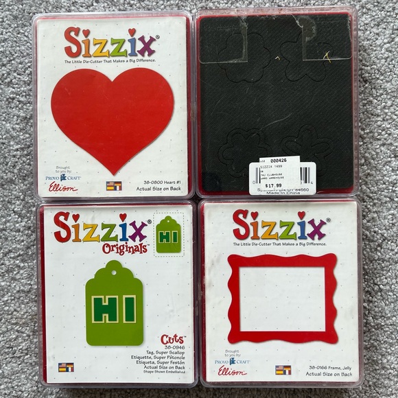 Sizzix | Art | Sizzix Frame Heart Tag Flowers Dies | Poshmark